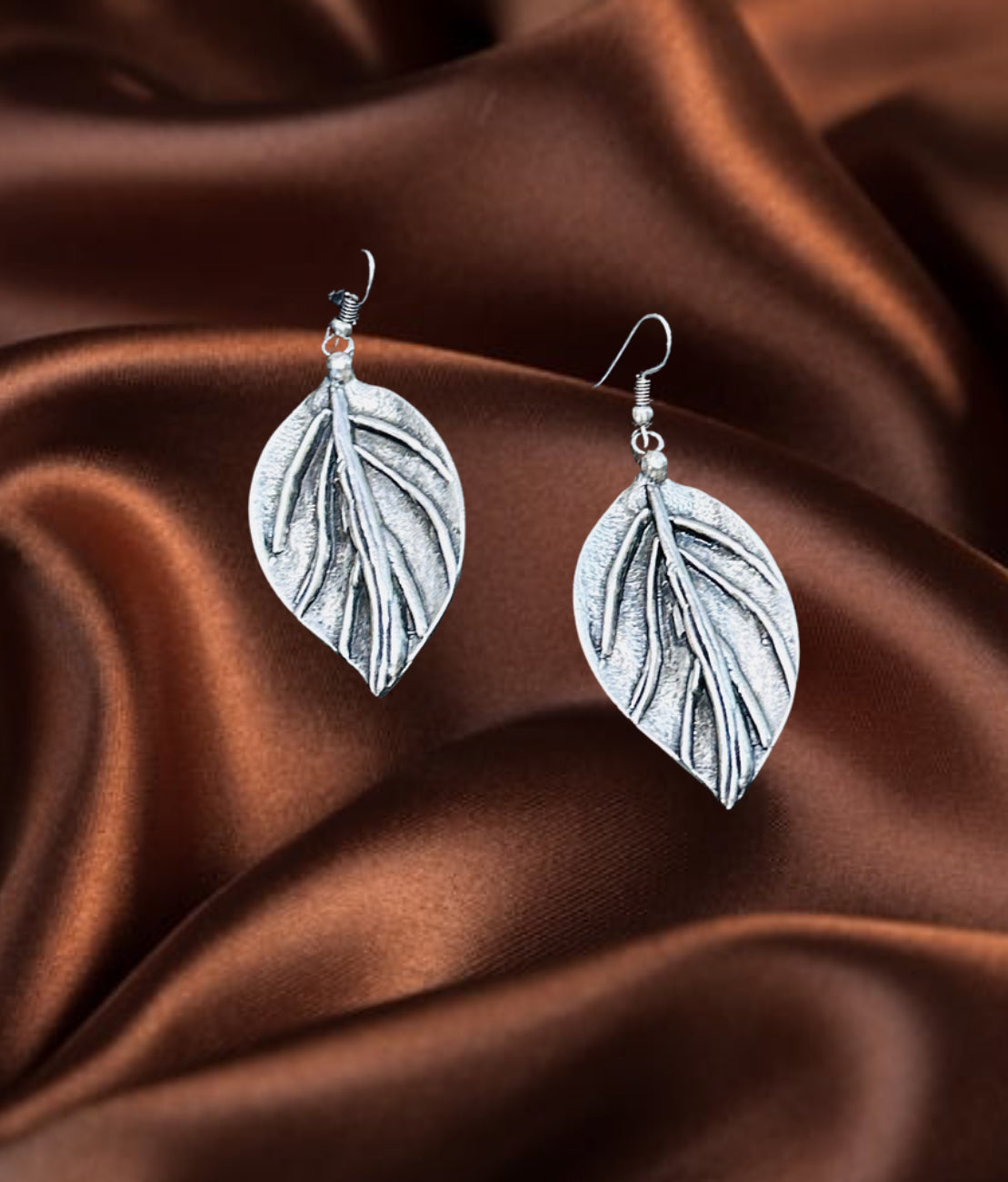 Handcuffed leaf earrings – Mihret Ethnic Jewelry